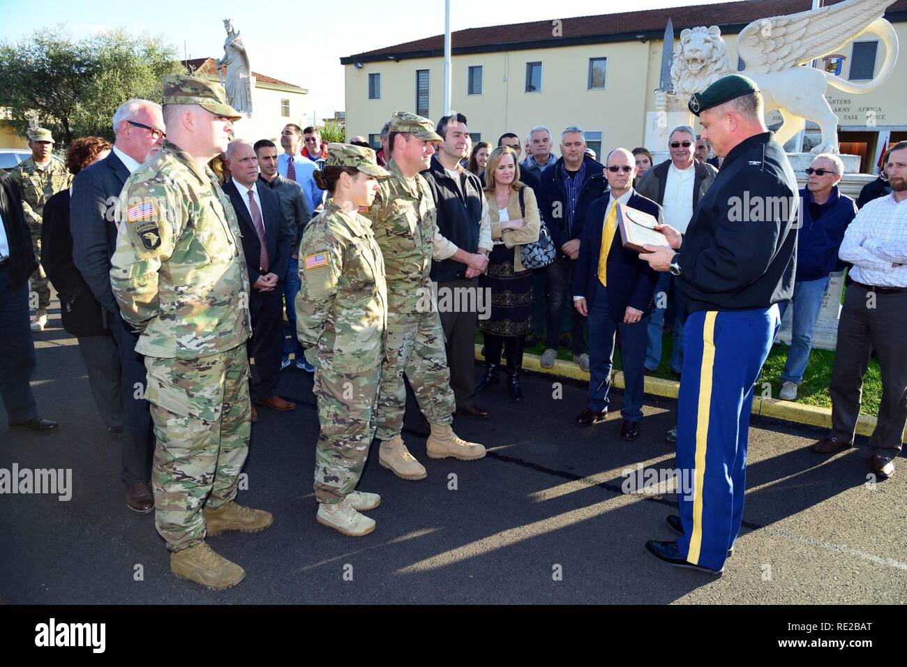 Col. Steve Marks, U.S. Army Garrison Italy commander, thanks USAG Italy ...