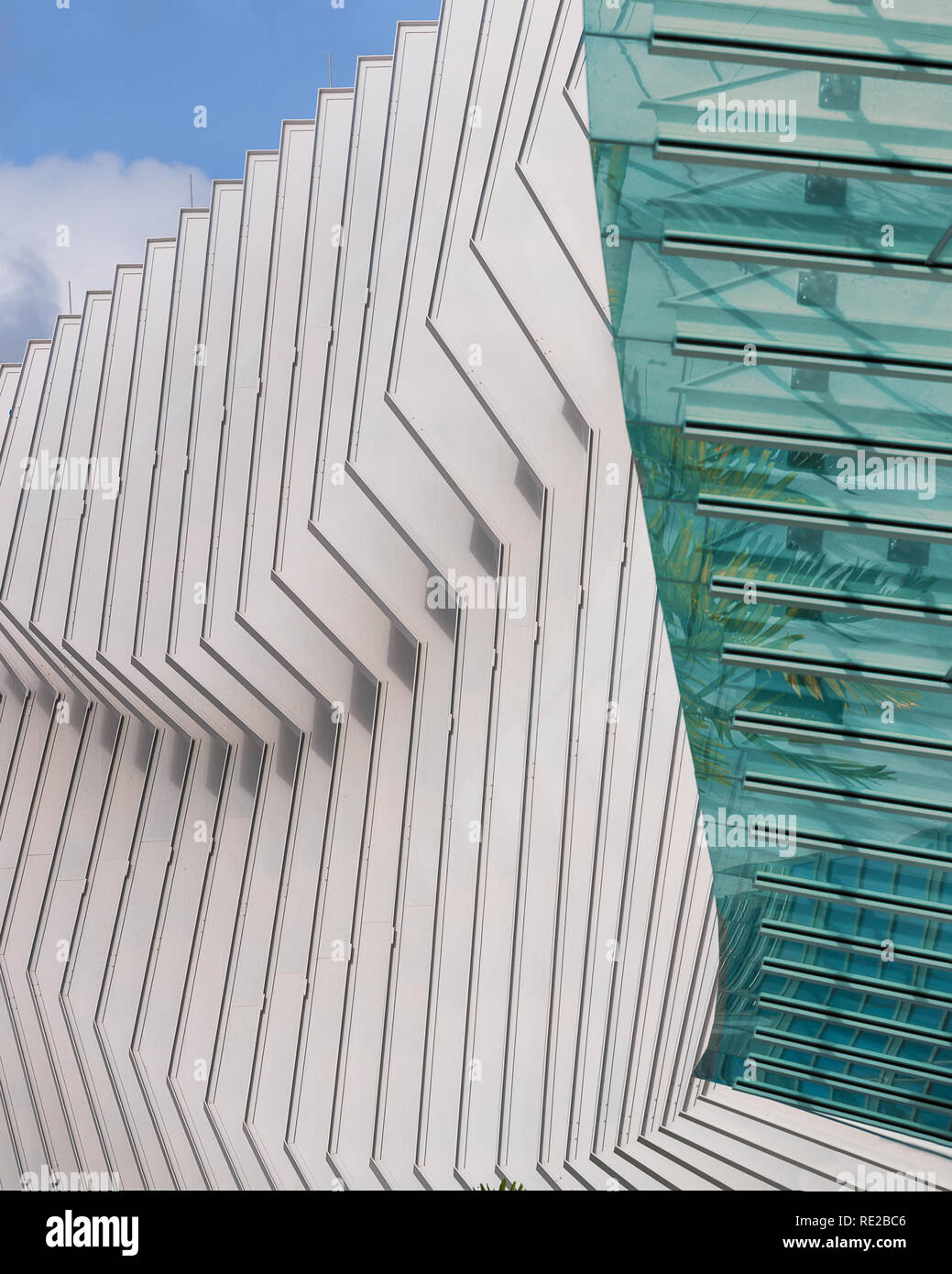 Architectural abstract of the exterior of the contemporary Miami Beach ...