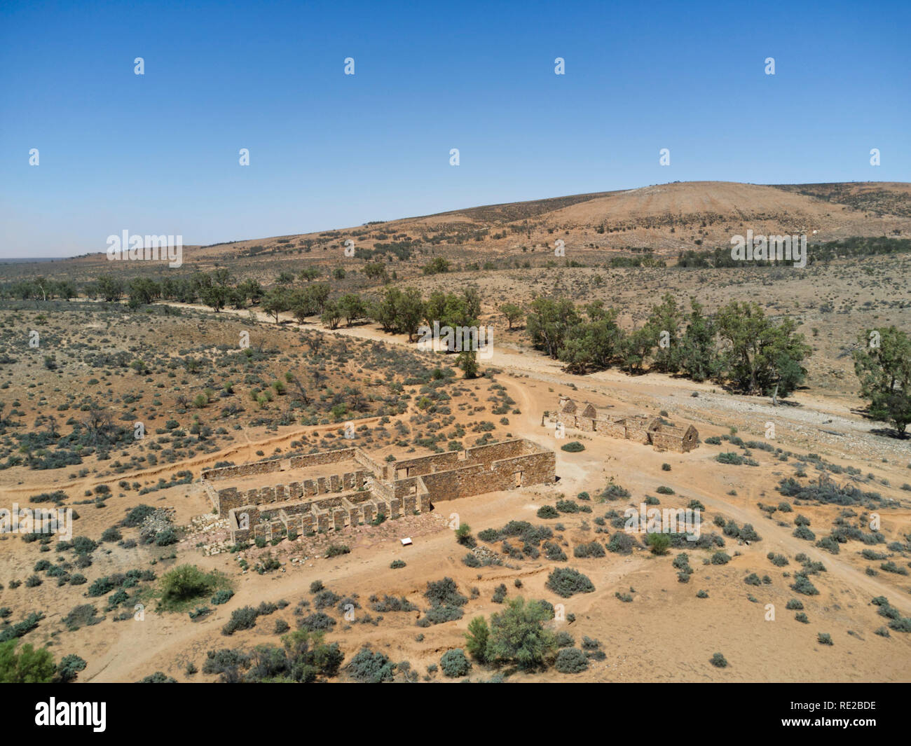 Aerial of Kanyaka Station Flinders Ranges South Australia Stock Photo ...