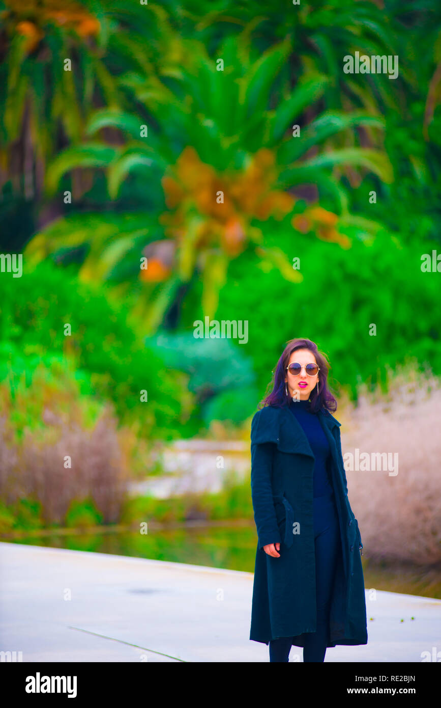 Latin female model poses for pictures in Barcelona, Spain. Barcelona's ...