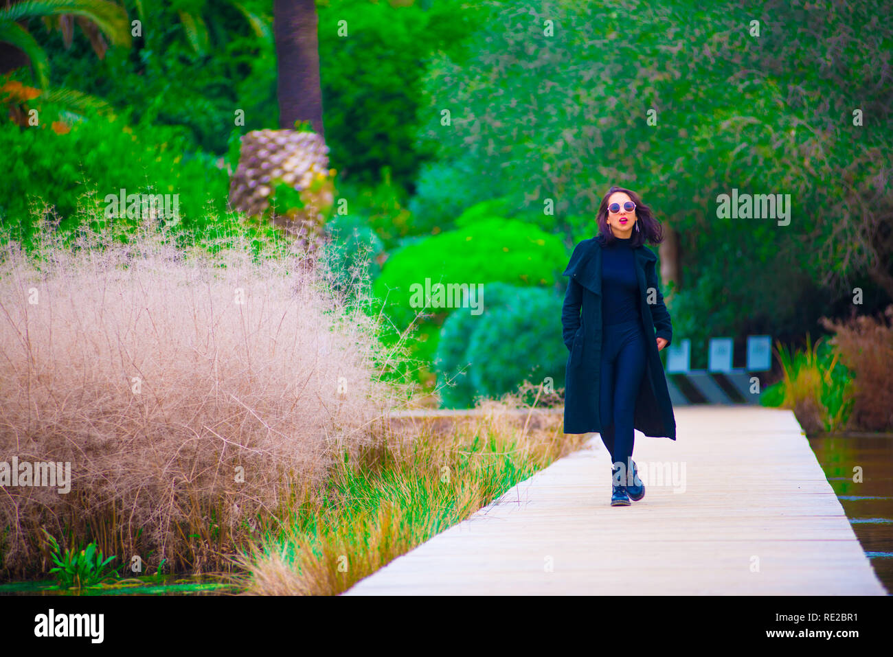 Latin female model poses for pictures in Barcelona, Spain. Barcelona's ...