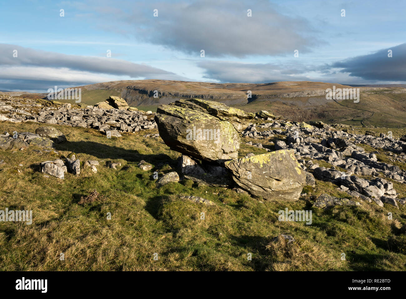 The Norber Stones, Austwick, Yorkshire Dales National Park. The ...