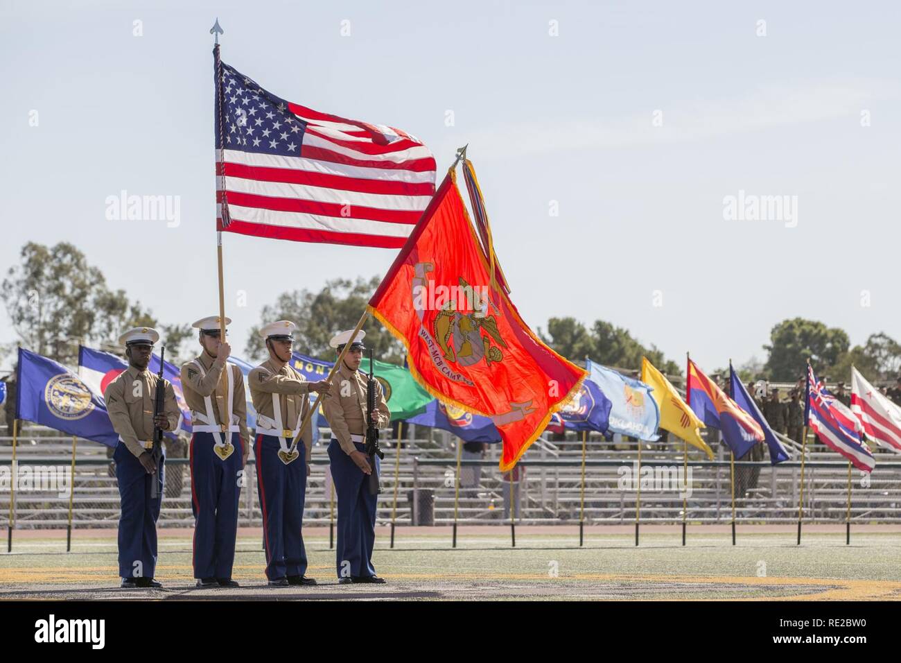 U S Marine Corps Color Guard With Marine Corps Base Camp Pendleton