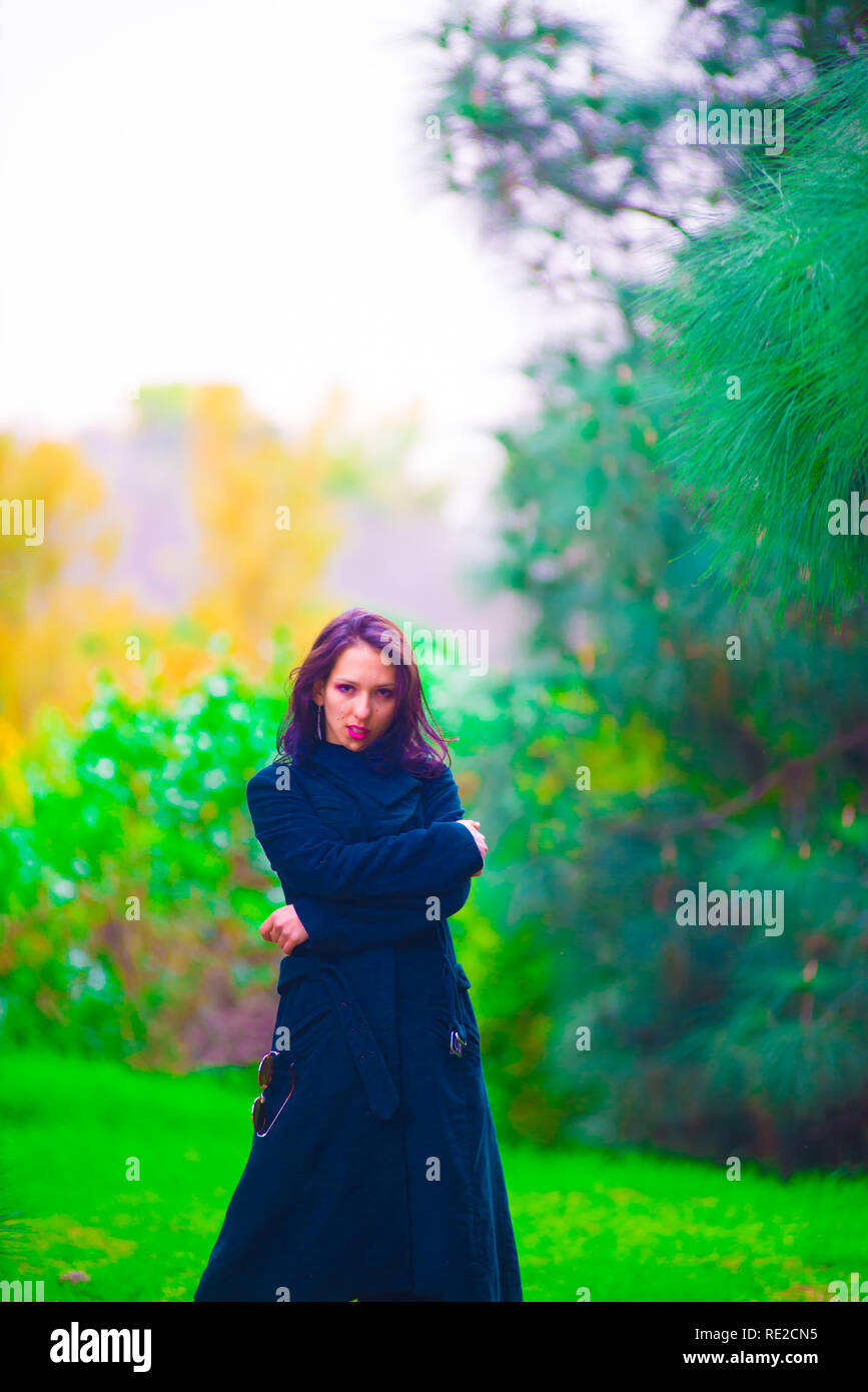 Latin female model poses for pictures in Barcelona, Spain. Barcelona's ...