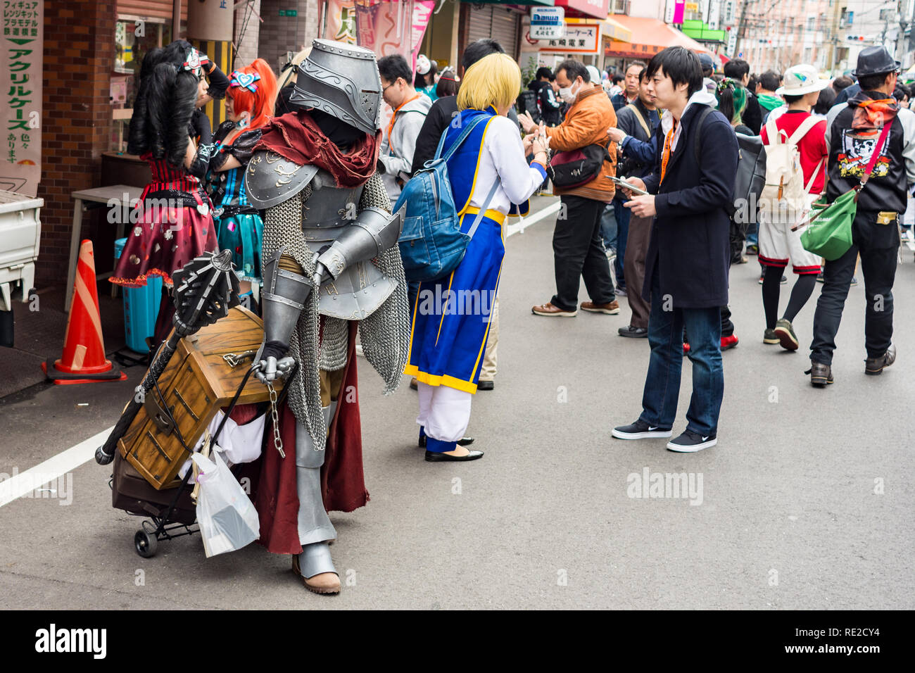 Osaka / Japan - March 18 2018: Nipponbashi Street Festa, a colorful ...