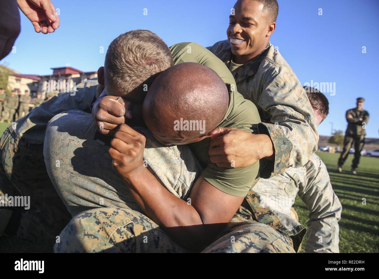 Marines with Headquarter Battalion, 1st Marine Division, participate in ...