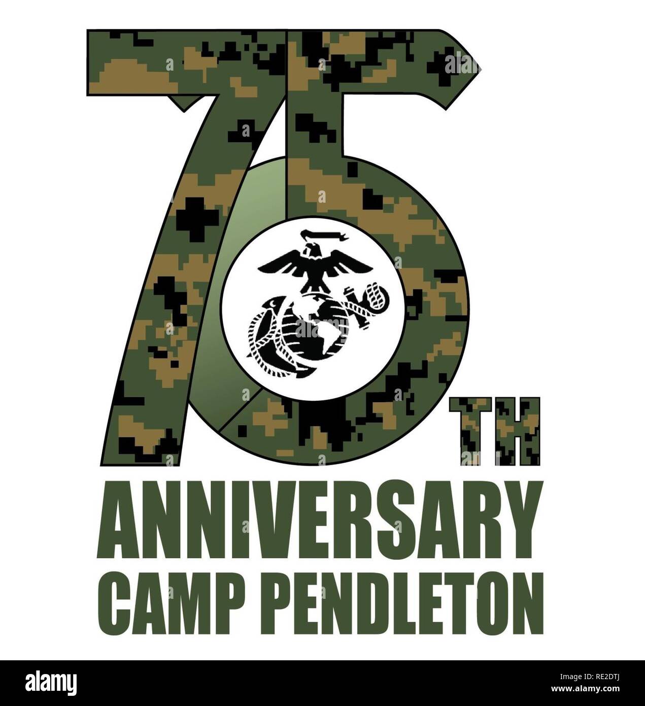 75th anniversary camp pendleton logo hi-res stock photography and ...
