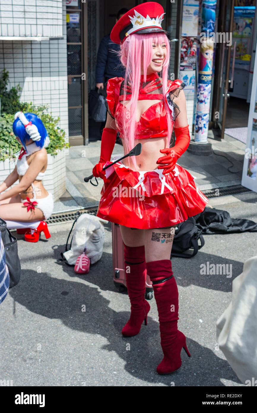 Osaka / Japan - March 18 2018: Nipponbashi Street Festa, a colorful ...