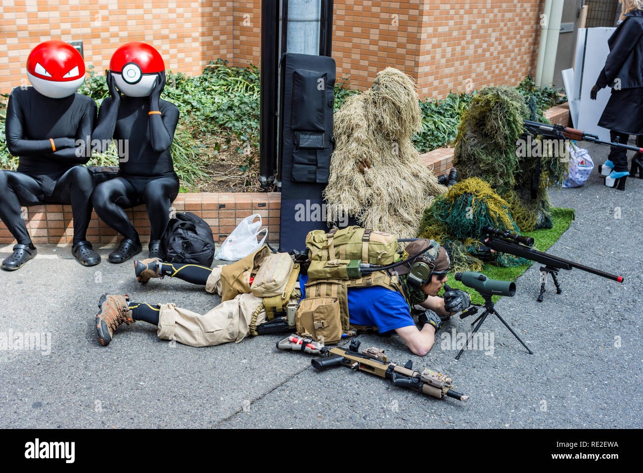 Osaka / Japan - March 18 2018: Nipponbashi Street Festa, a colorful ...