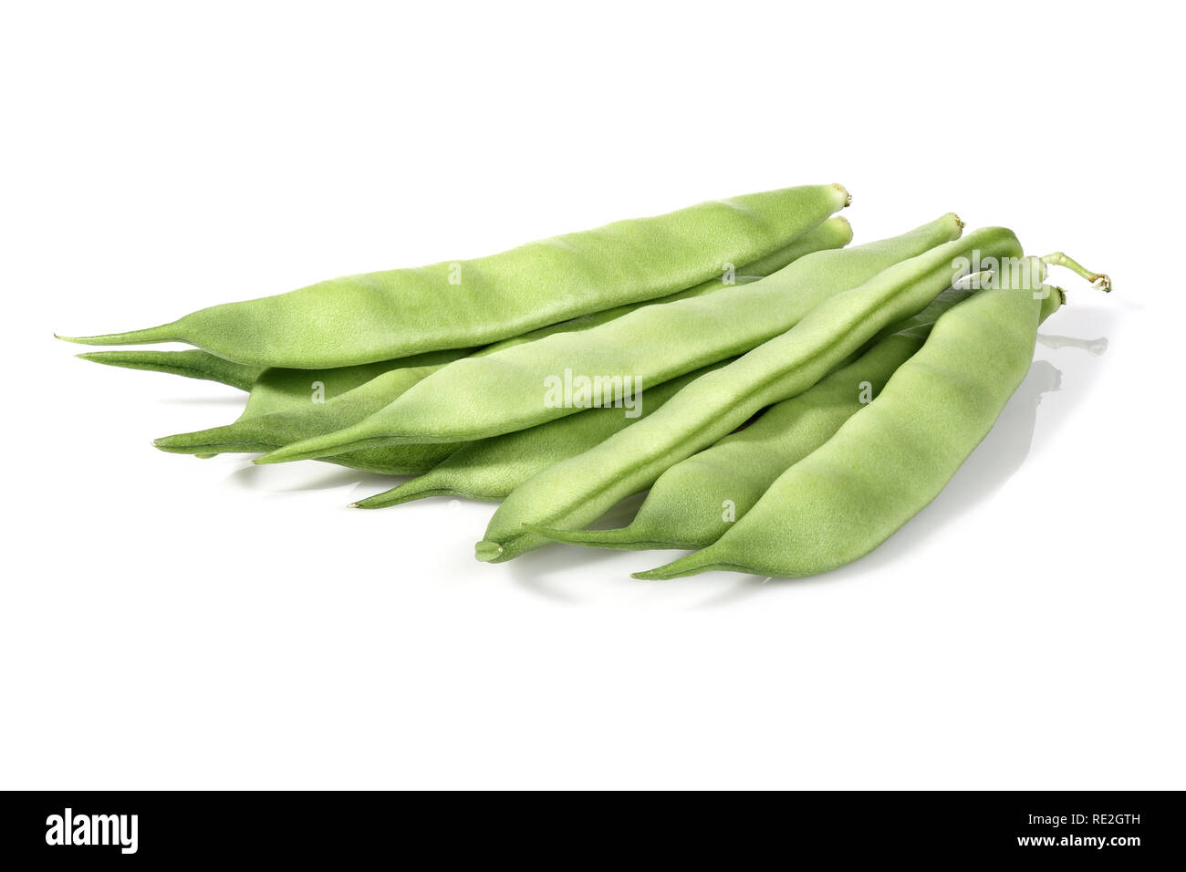 Fresh green beans isolated on white background Stock Photo - Alamy