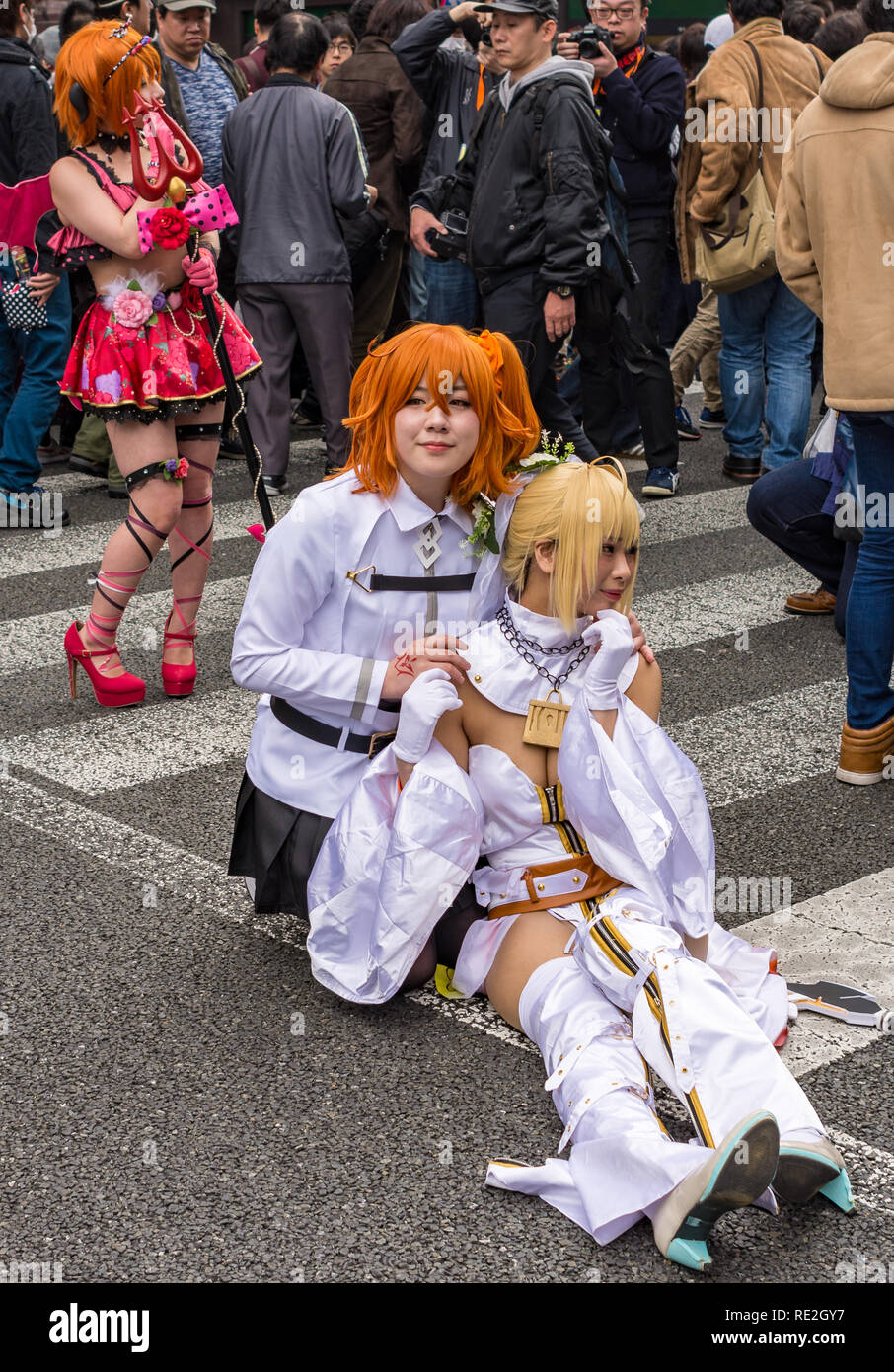 Osaka / Japan - March 18 2018: Nipponbashi Street Festa, a colorful ...