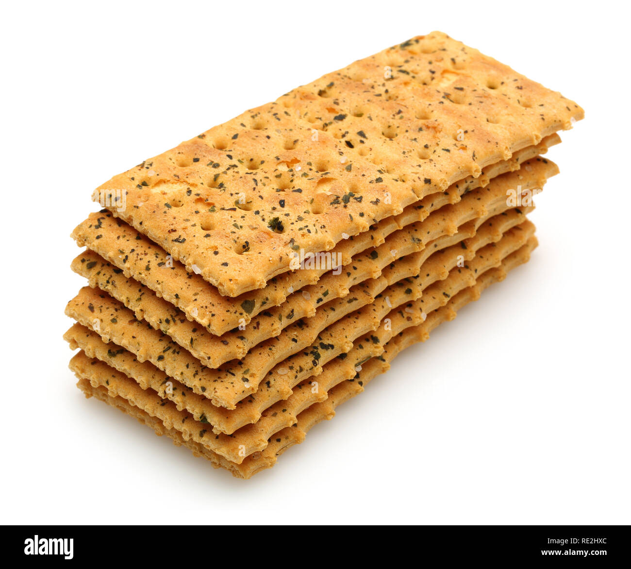 Spicy biscuits, crackers isolated on white background Stock Photo - Alamy