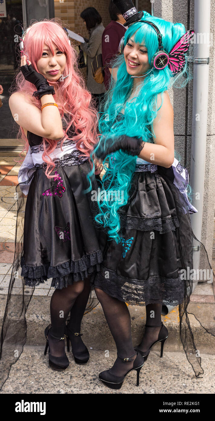 Osaka / Japan - March 18 2018: Nipponbashi Street Festa, a colorful ...