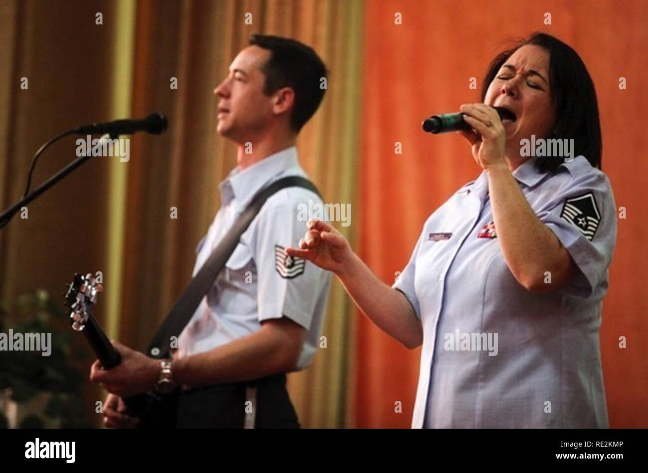 U.S. Air Forces Europe Band performs a concert for the Romanian cadets ...