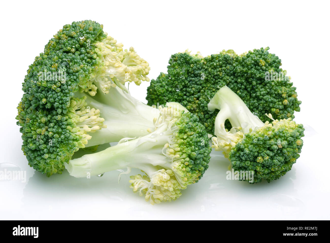 Fresh green broccoli isolated on white background Stock Photo - Alamy