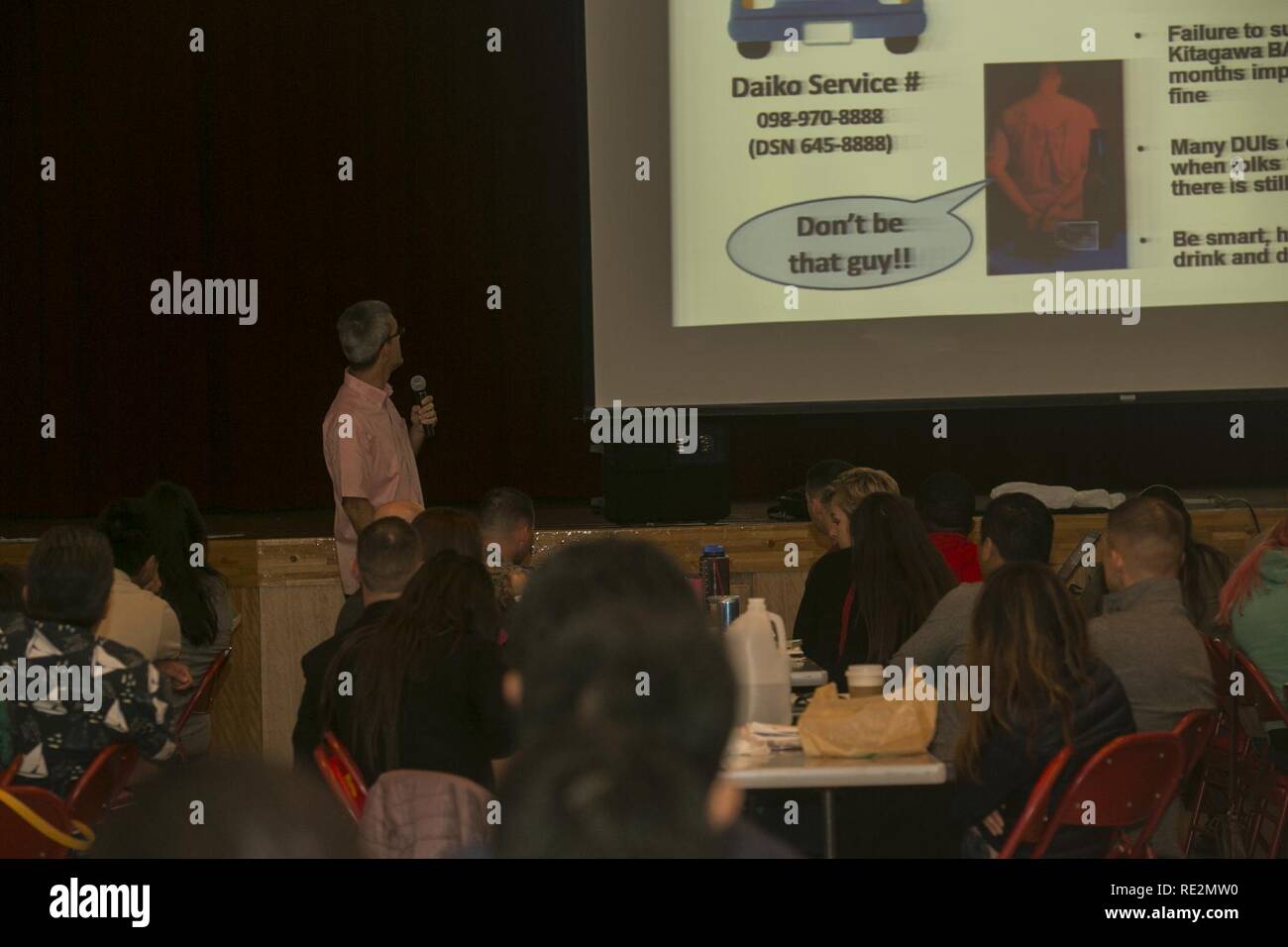Ron Appling delivers the new Okinawa Orientation Overview aboard Camp ...