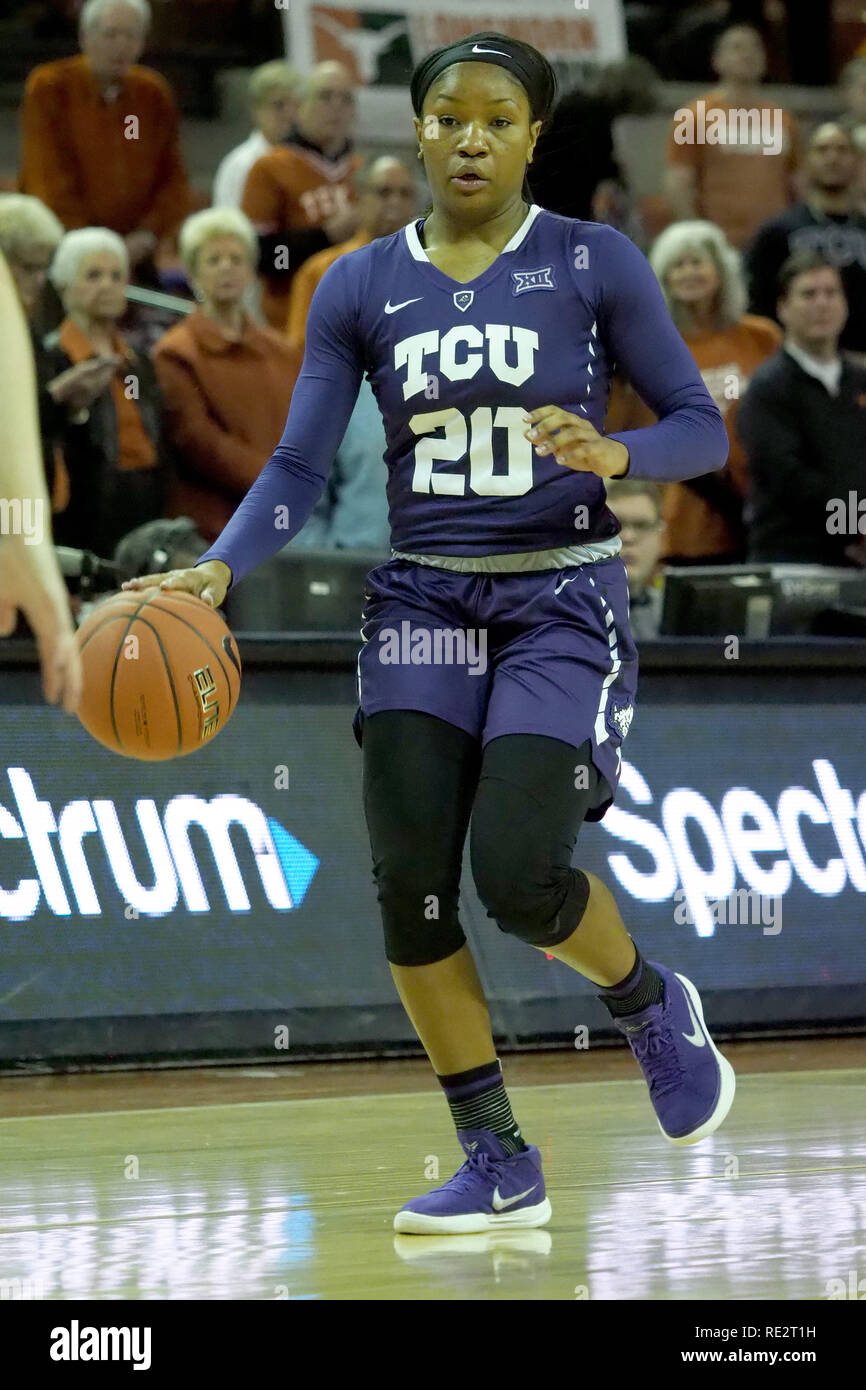 Halftime. 19th Jan, 2019. Lauren Heard #20 of the TCU Horned Frogs in ...
