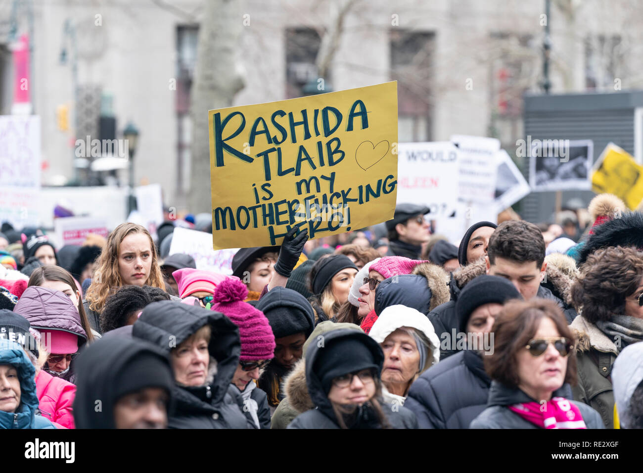 New York, USA. 19th Jan 2019. Hundreds of people attend controversial ...