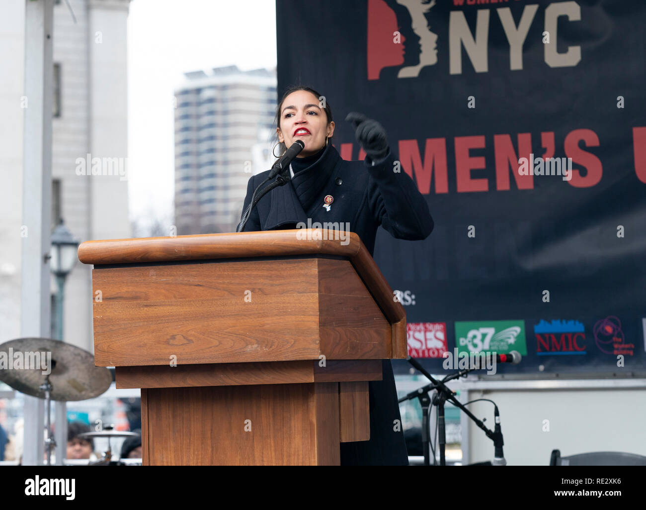 New York, USA. 19th Jan 2019. US Congresswoman Alexandria Ocasio-Cortez ...