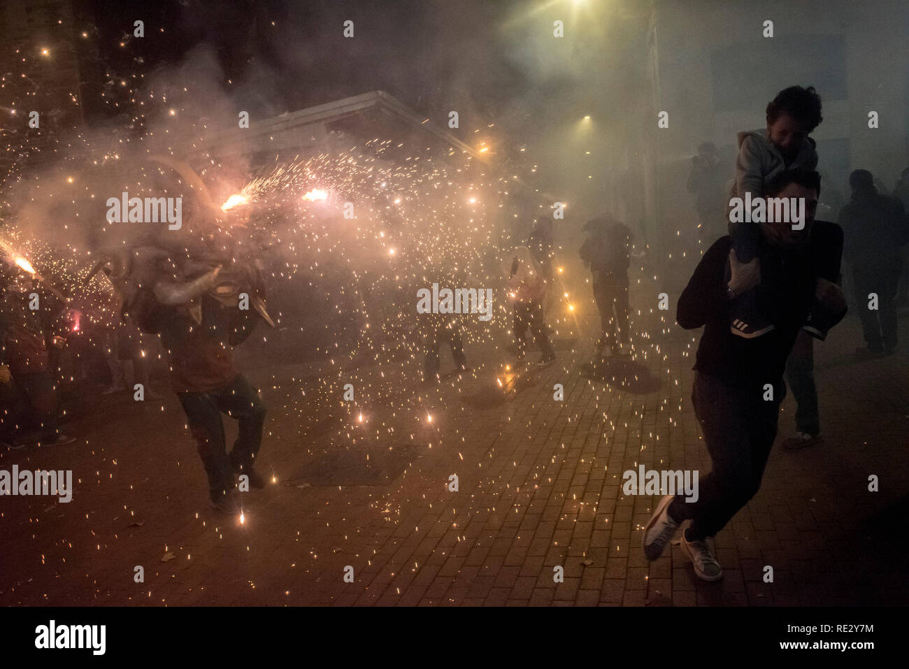 Fire run spain festival hi-res stock photography and images - Alamy