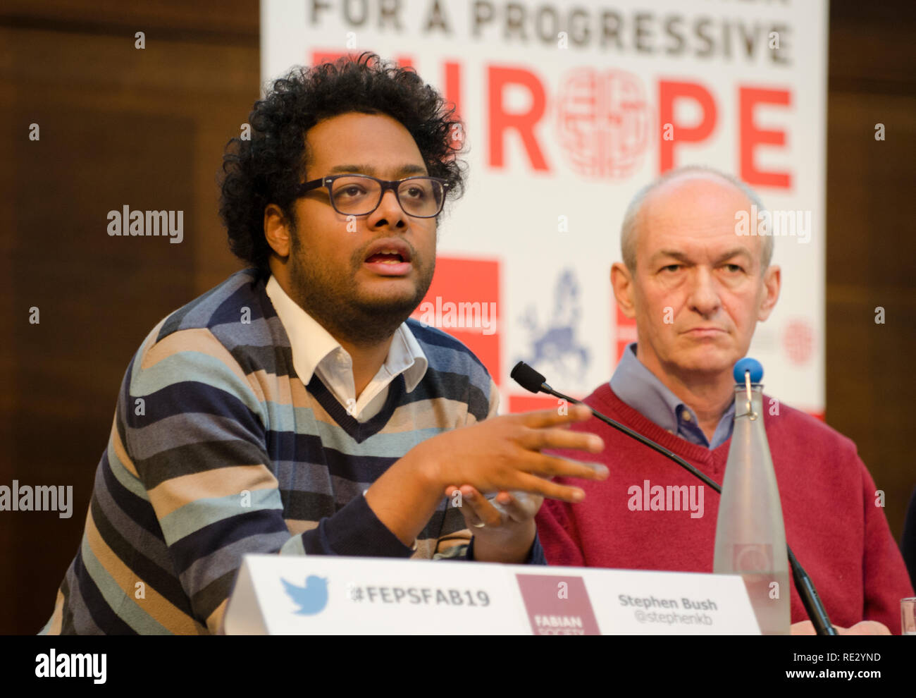 London, UK. 19th Jan 2019. Stephen Bush political editor of The New ...