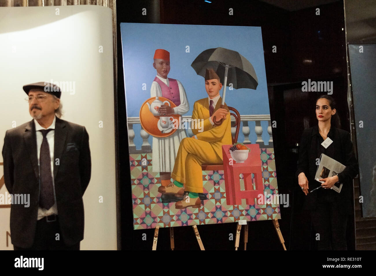 London, UK. 19th Jan 2019. Konooz Fine Art Exhibition and Auction of ...