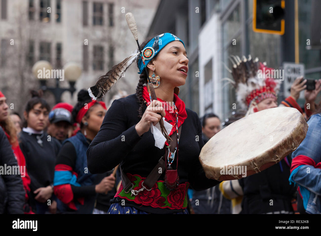 Indigenous men playing drums hi-res stock photography and images - Alamy