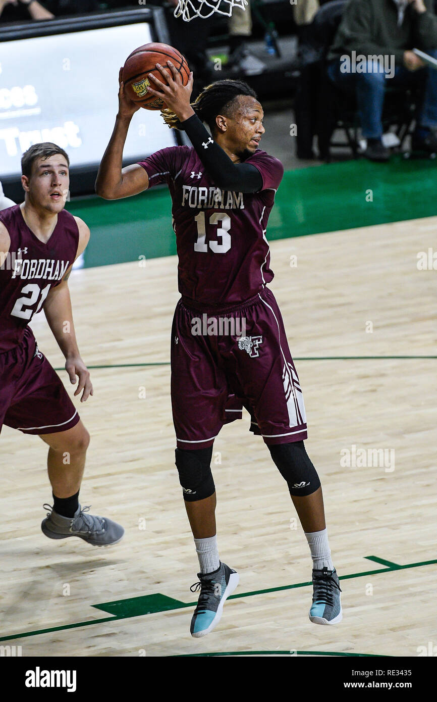Virginia, USA. January 19, 2019 - ANTWON PORTLEY (13) rebounds the ...