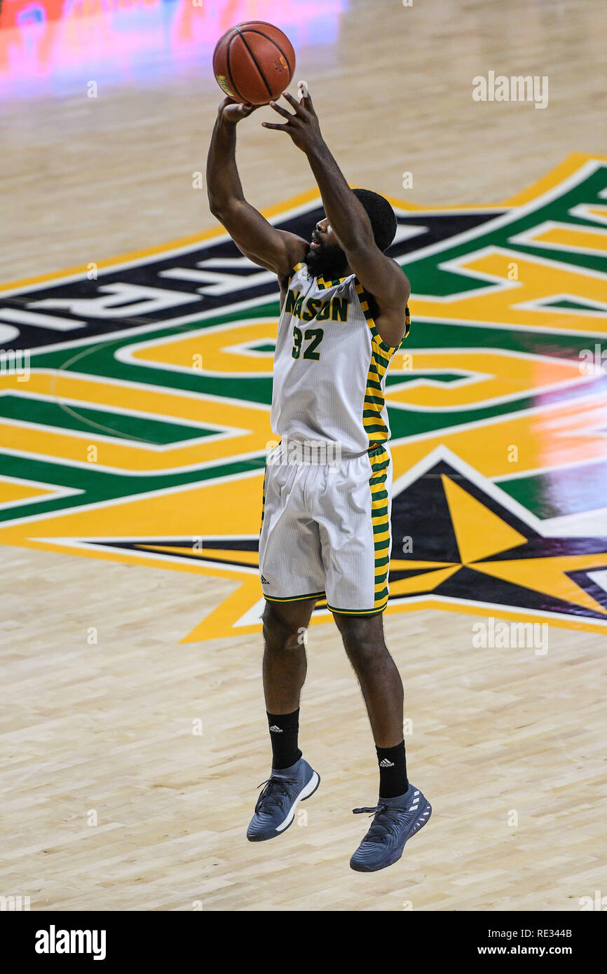 Virginia, USA. January 19, 2019 - George Mason Guard IAN BOYD (32 ...