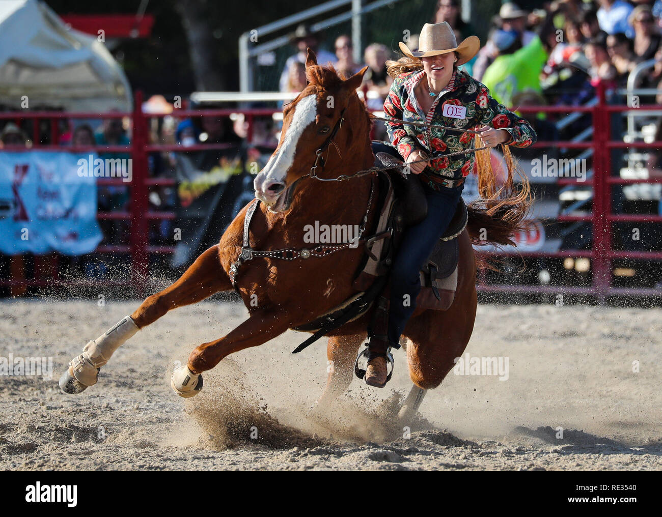 Homestead, Florida, USA. 19th Jan, 2019. Ashtin Locke (107) competes in ...