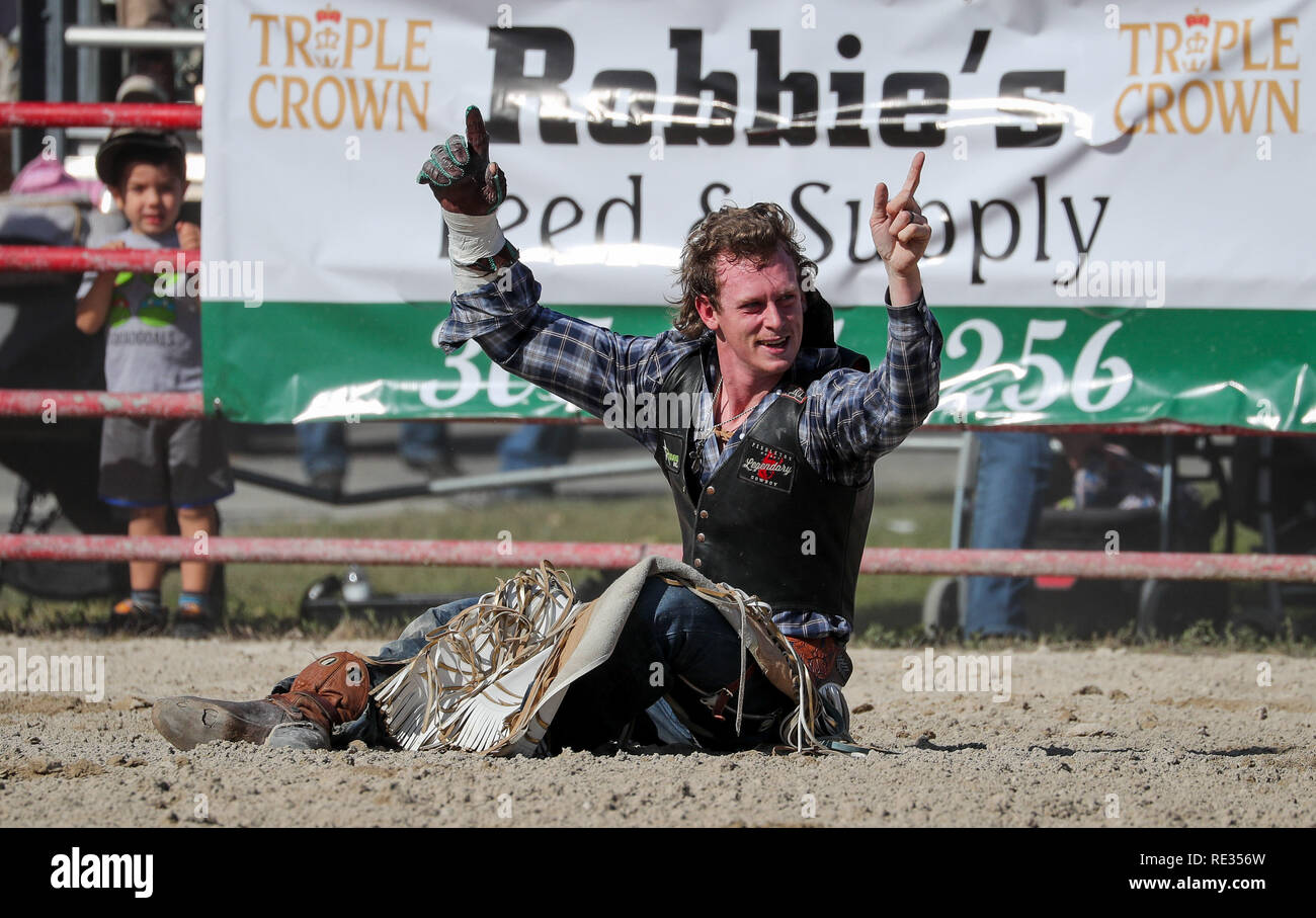 Homestead, Florida, USA. 19th Jan, 2019. Wyatt Bloom (187) celebrates ...