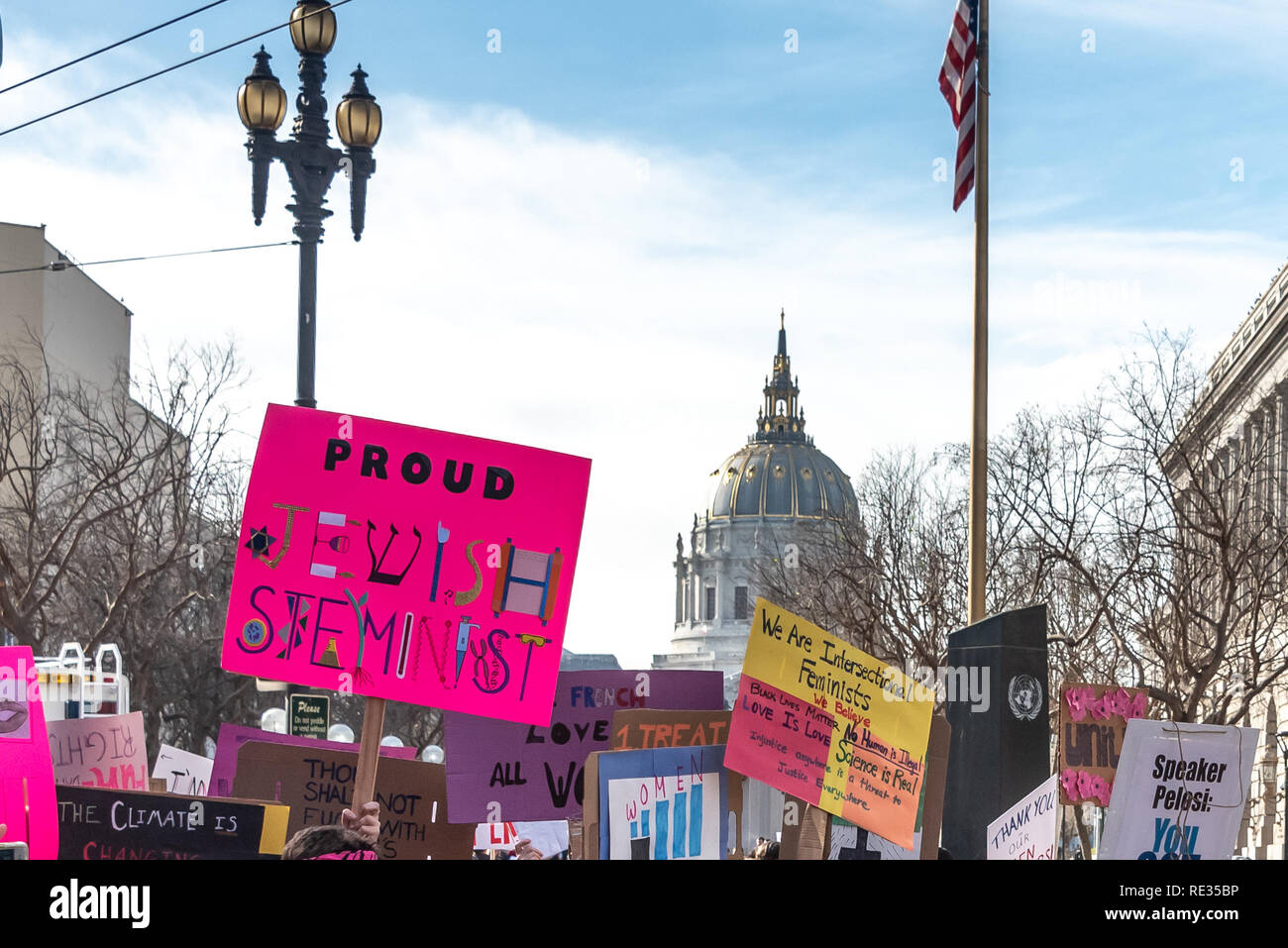 Intersectional protest signs hi-res stock photography and images - Alamy
