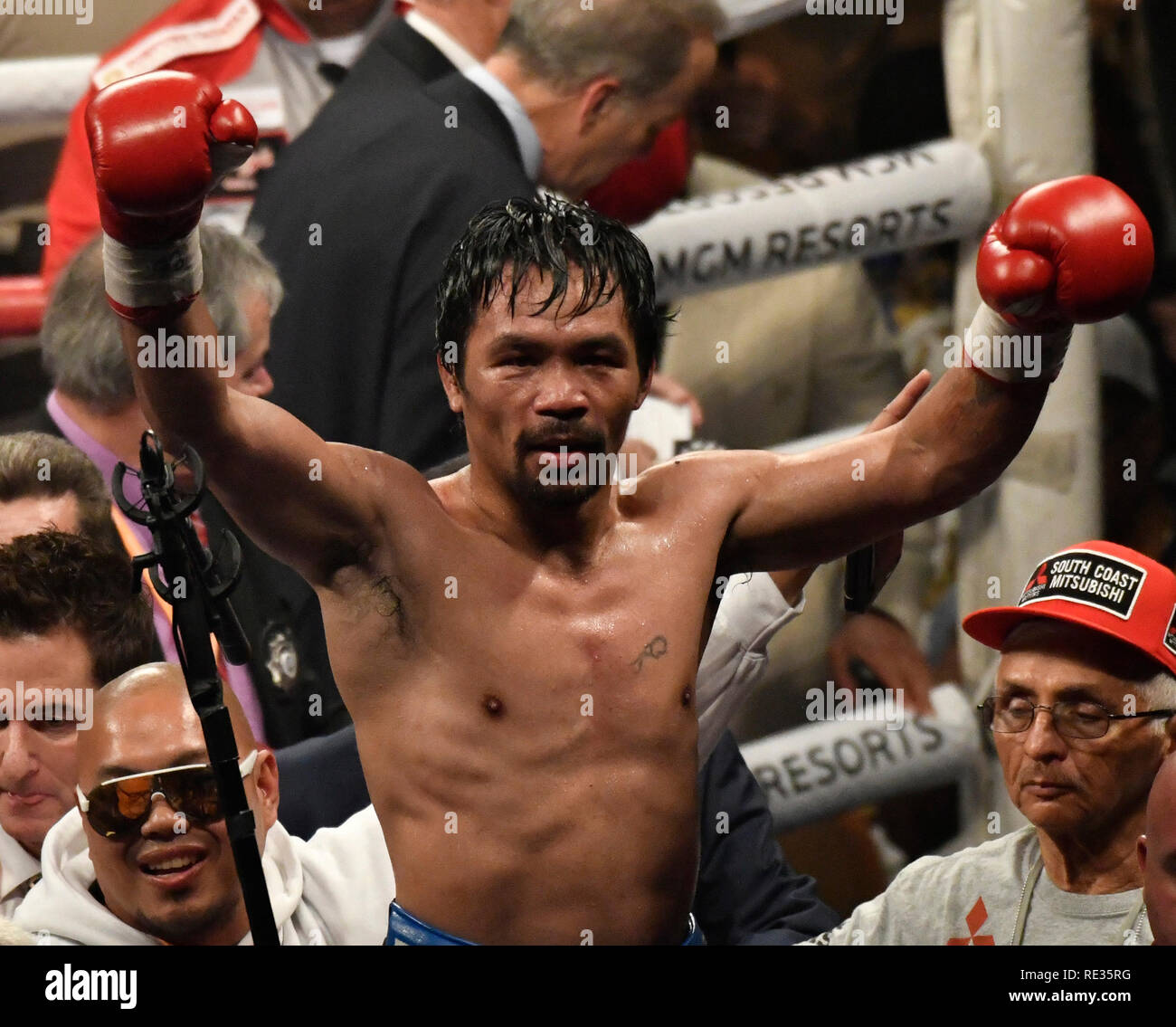 Manny pacquiao waves fans after hi-res stock photography and images - Alamy