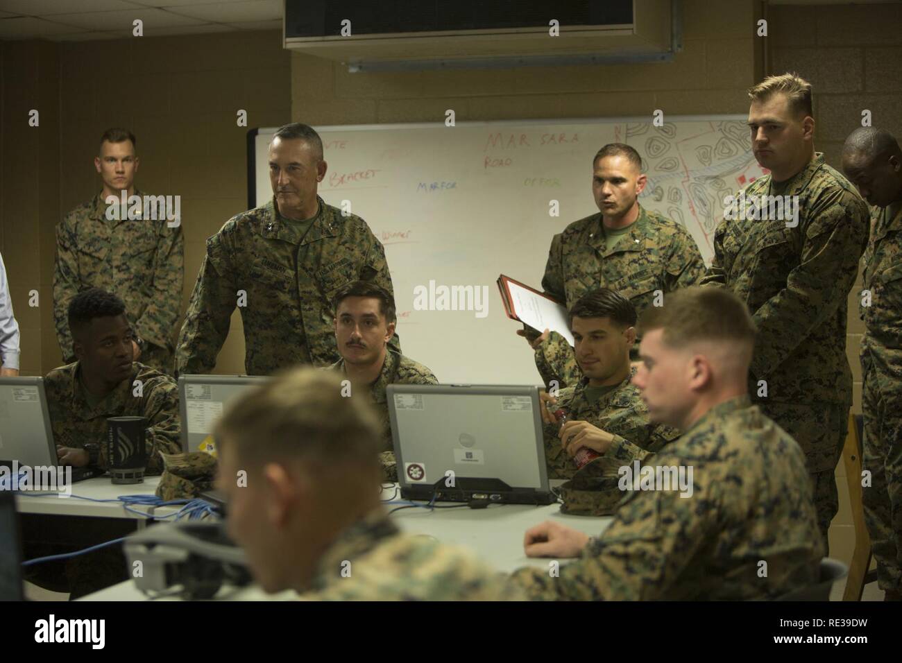 U S Marine Corps Maj Gen James W Lukeman Left Commanding General