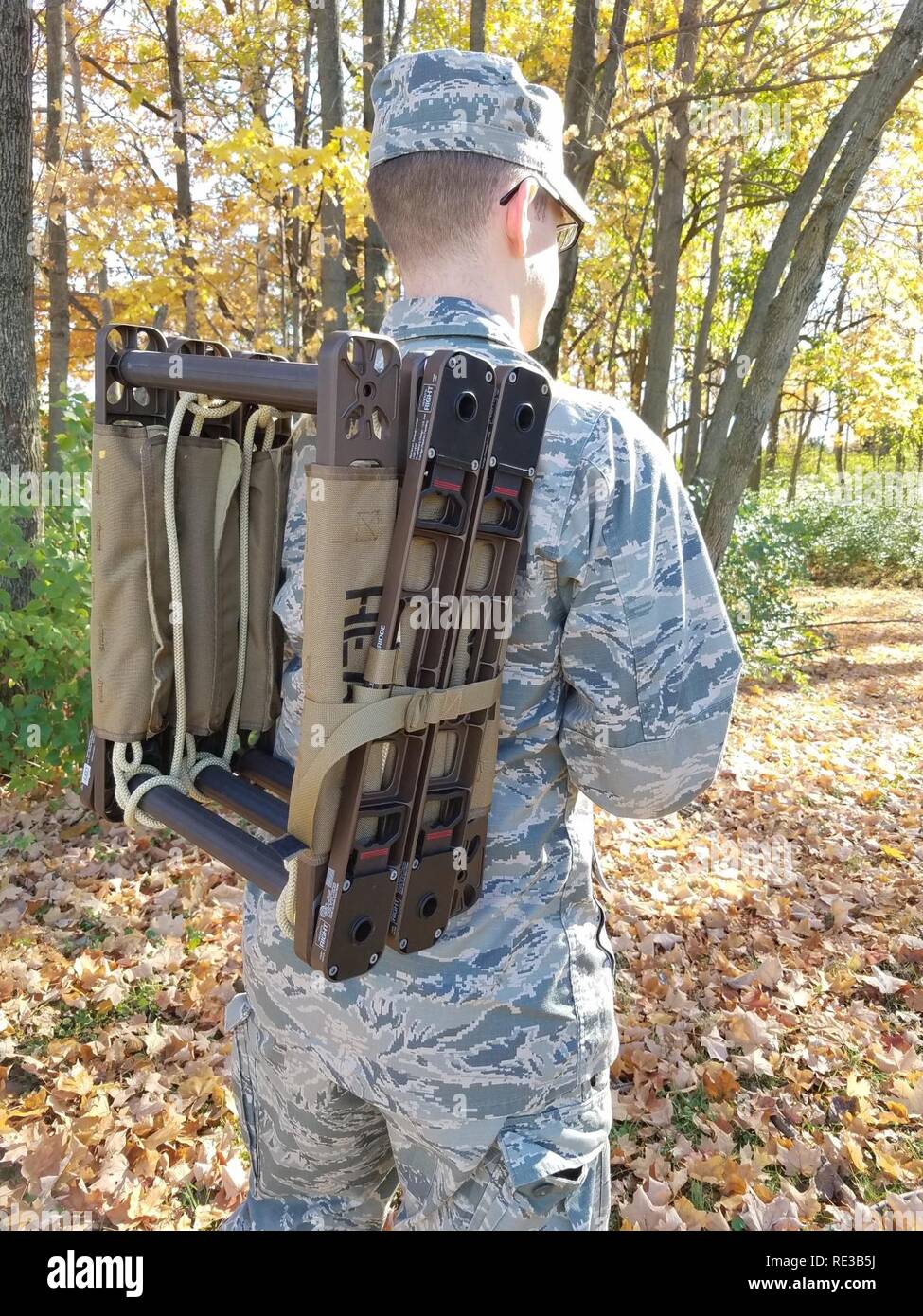1st Lt. Stuart Baker demonstrates the portability of the JFWORX ...