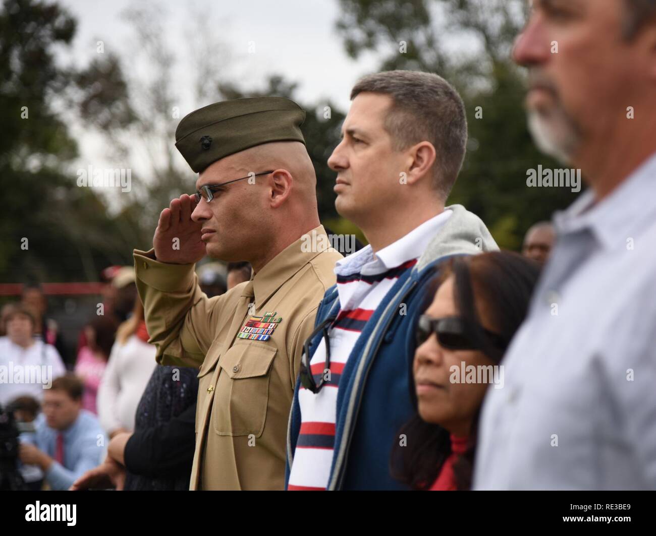 U.S. Marine Gunnery Sgt. Robert Abbott III, Keesler Marine Detachment ...