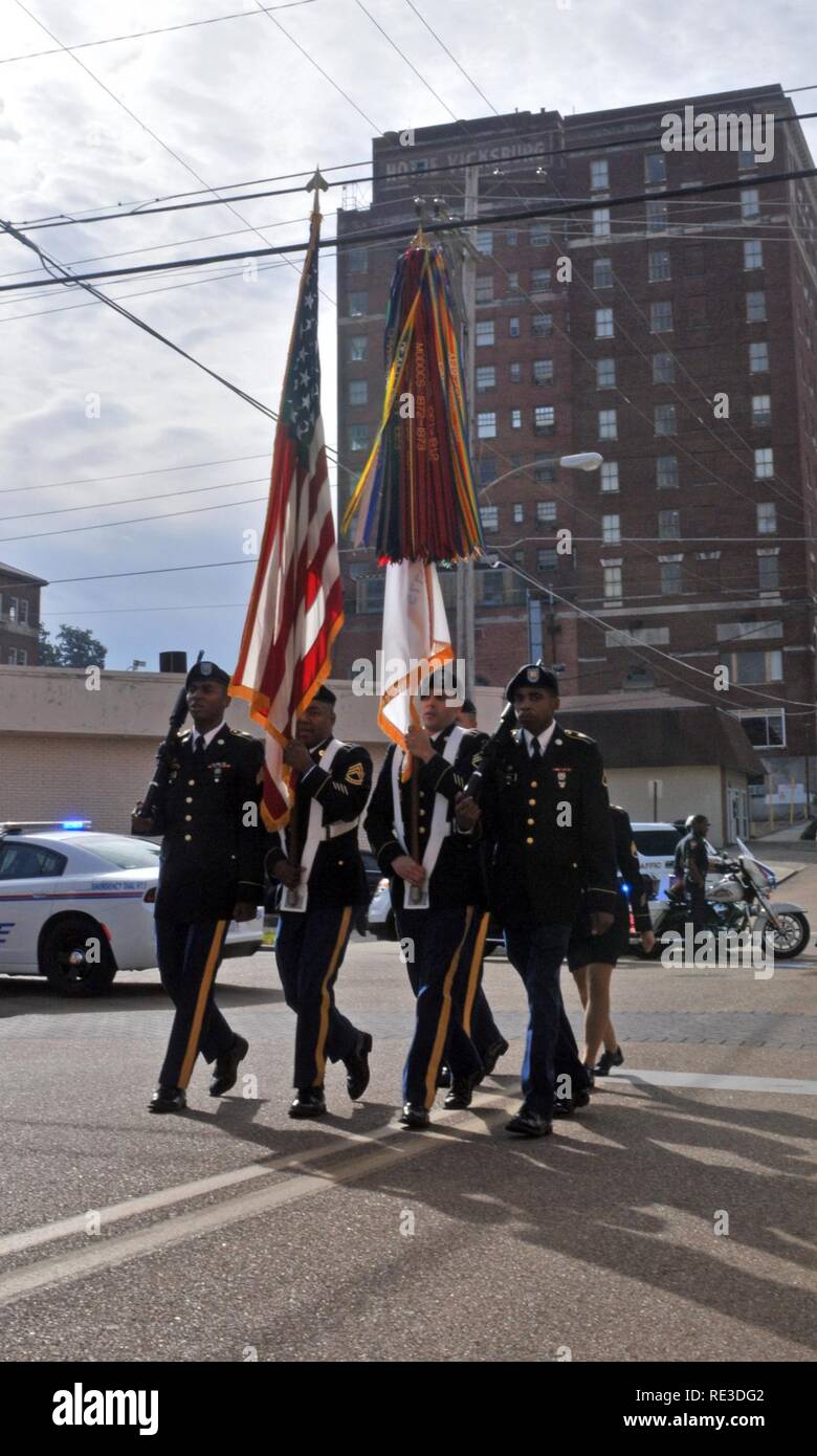 A U.S. Army Reserve color guard of the 412th Theater Engineer Command's ...