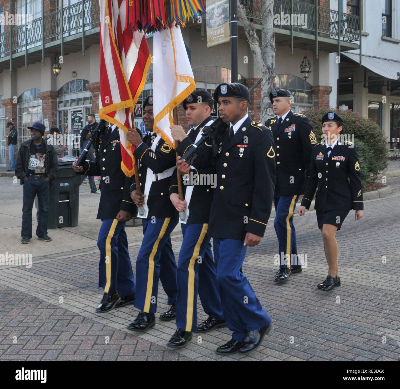A U.S. Army Reserve color guard of the 412th Theater Engineer Command's ...