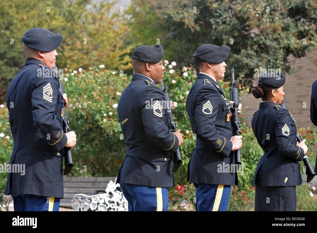 U.S. Army Reserve 1st Sgt. Richard P. Broussard, left, Sgt. 1st Class ...