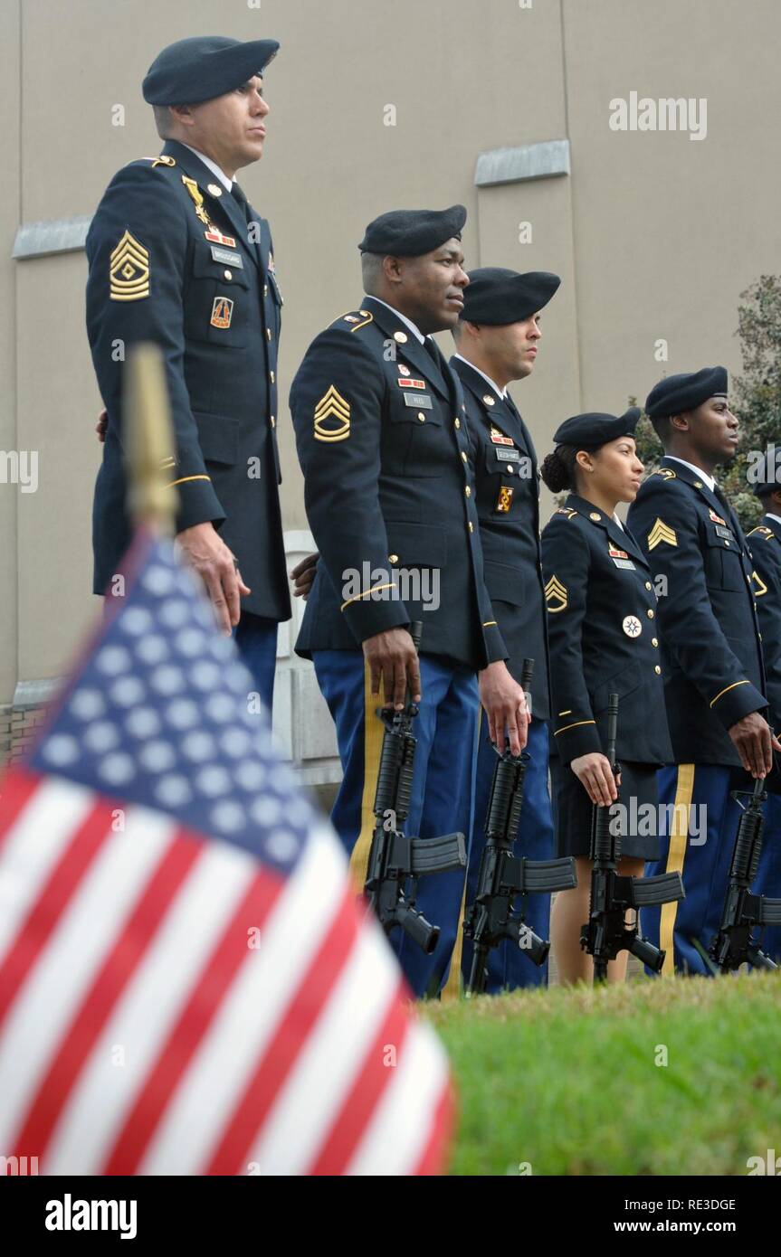 U.S. Army Reserve 1st Sgt. Richard P. Broussard, left, Sgt. 1st Class ...