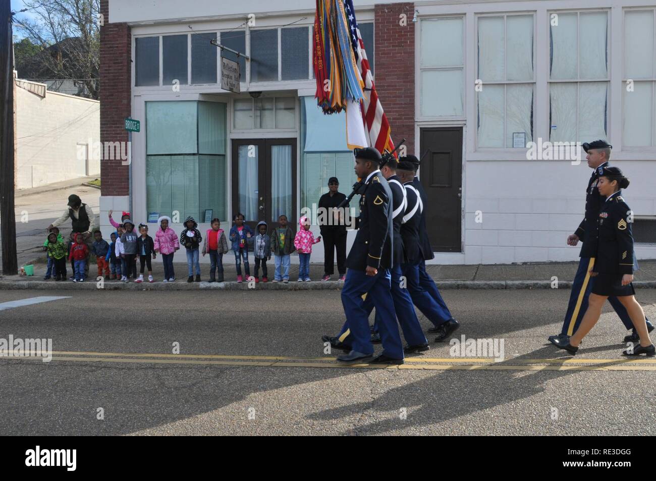 A U.S. Army Reserve color guard of the 412th Theater Engineer Command's ...