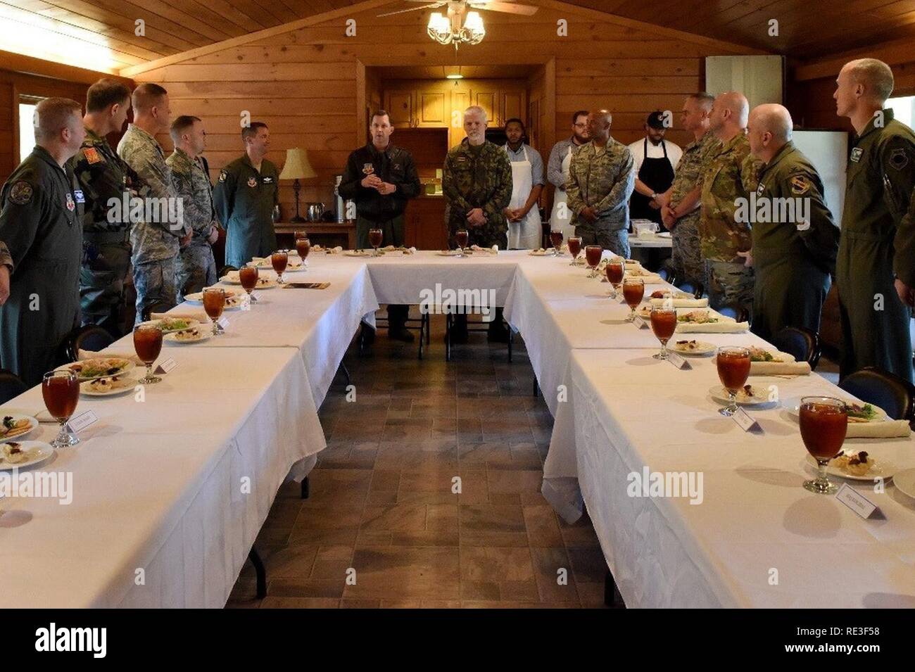 Col. Christopher Sage, 4th Fighter Wing commander, introduces Gen. Petr ...