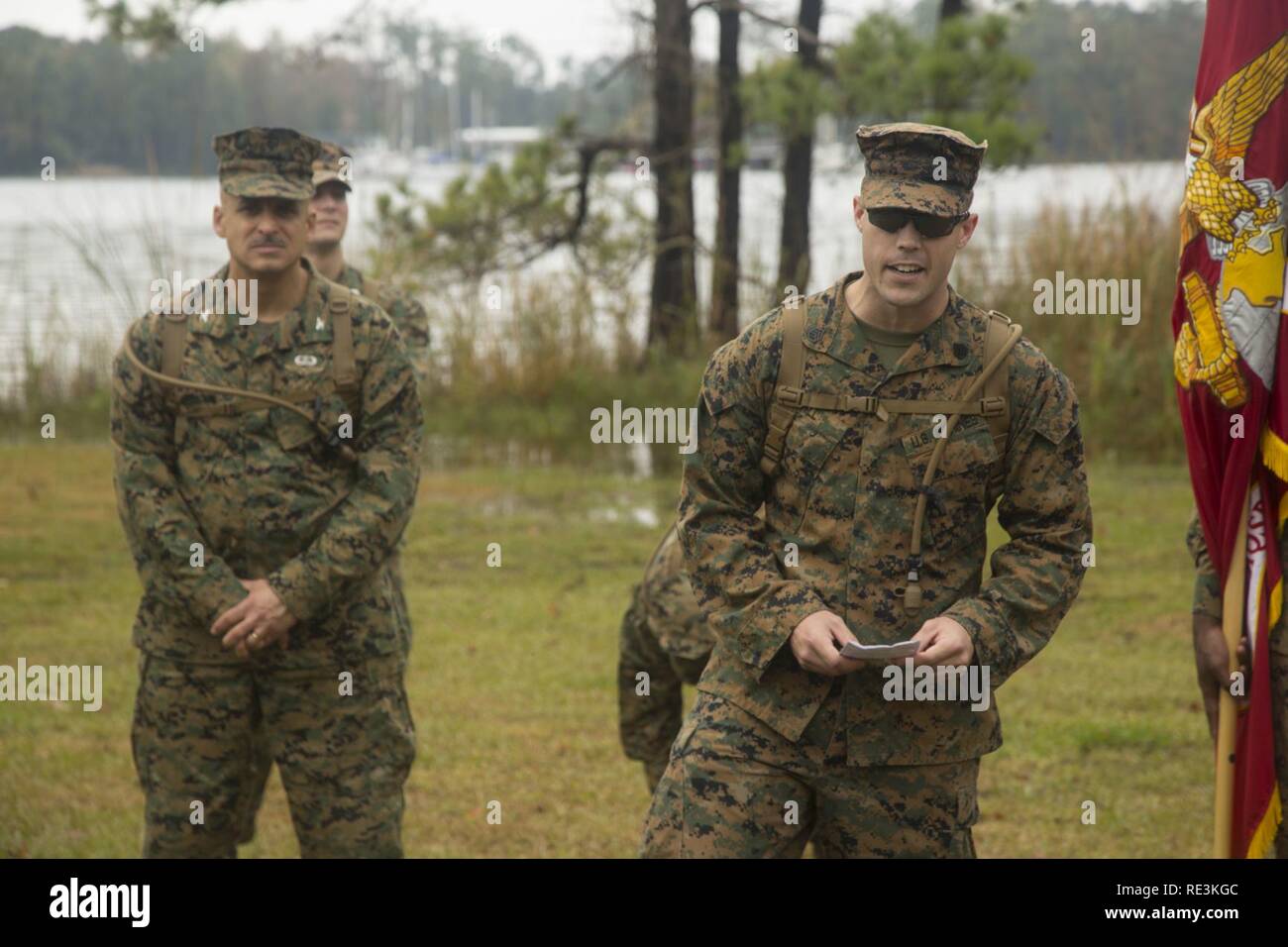 U.S. Marine Corps Staff Sgt. Adam Hill, alpha company gunnery sergeant ...