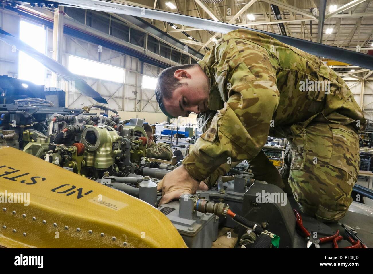 A soldier with the 122nd Aviation Support Battalion, 82nd Combat ...