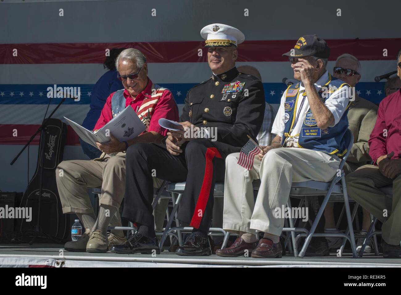 From left to right, Bob Leone, mayor of Yucca Valley, Calif.; Brig. Gen ...