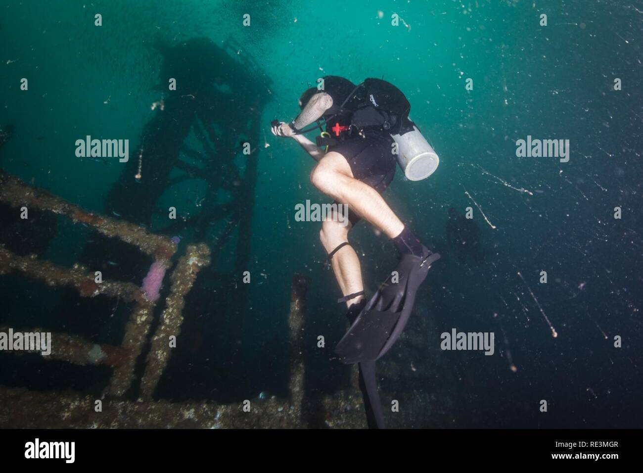 Petty Officer 2nd Class Alec Stuller, assigned to Mobile Diving Salvage ...