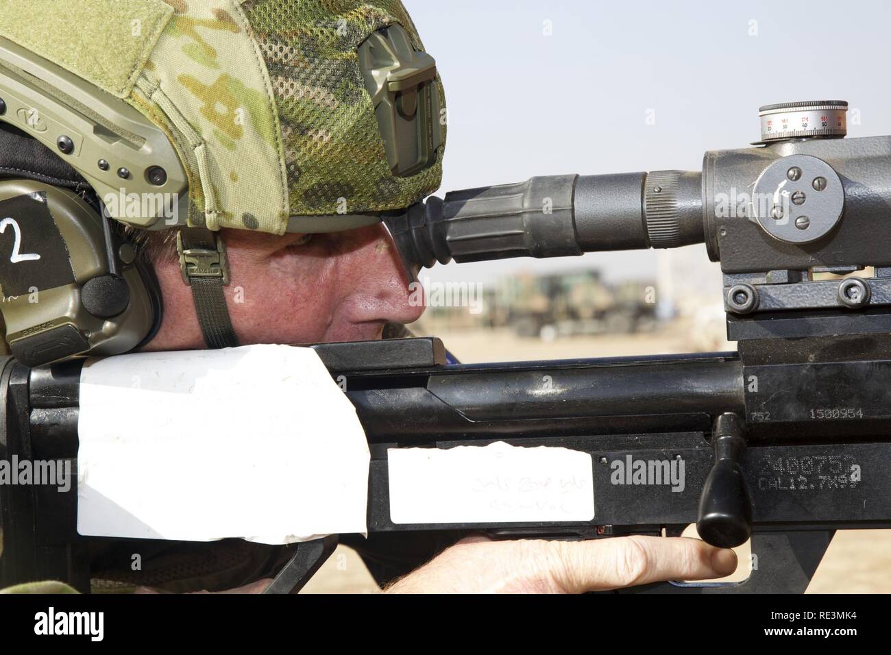 Australian Chief of Army Lt. Gen. Angus Campbell takes aim with a HS ...