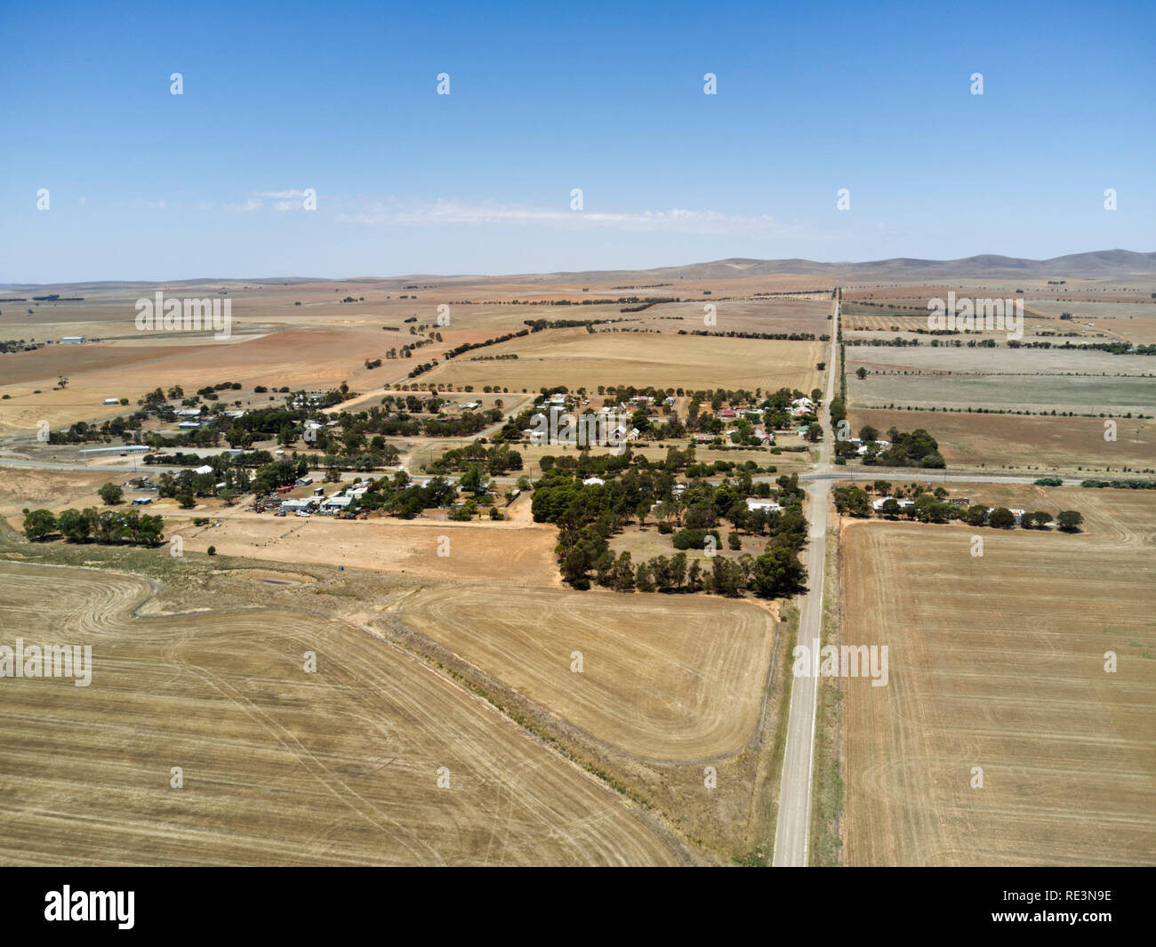 Aerial of the small village of Mount Bryan South Australia Stock Photo ...