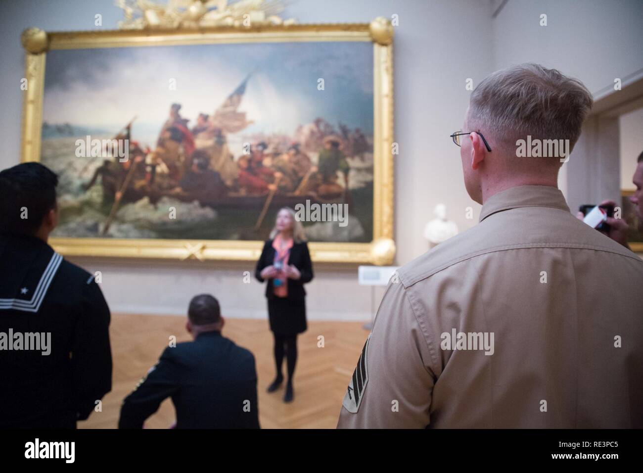 Sergeant Mark Korpics takes a look at the famous painting 'Crossing the ...
