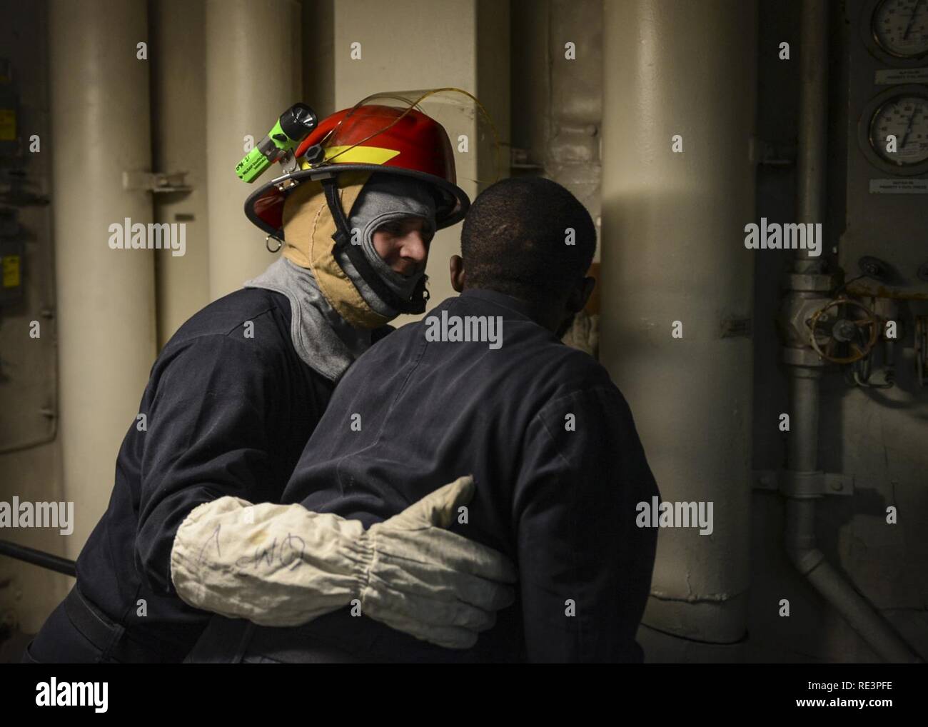 ATLANTIC OCEAN (Nov. 14, 2016) – Seaman Ryan Rees relieves a Sailor ...